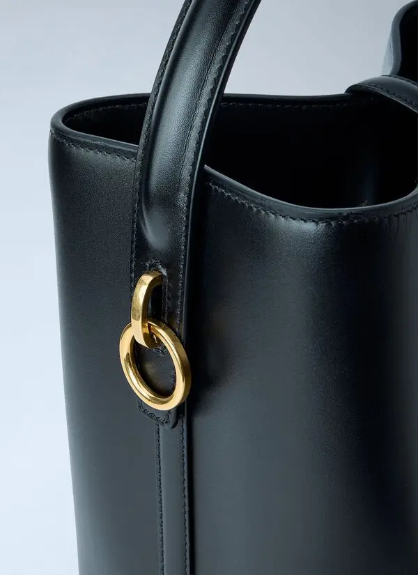 Saint Laurent Le 37 Leather Bucket Bag - Black