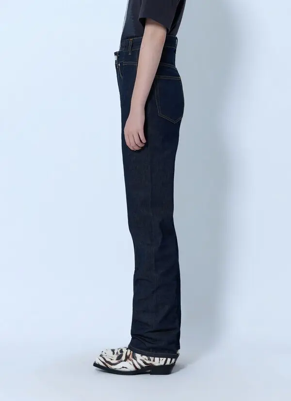 GANNI Slub Denim Fold Jeans