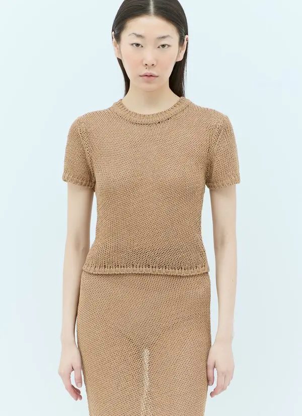 AYA MUSE Atele Knit T-shirt - Brown