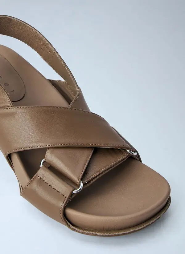 Marni Leather Slingback Sandals
