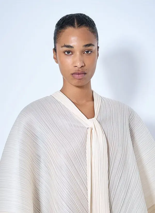Issey Miyake Pleated Cape Blouse