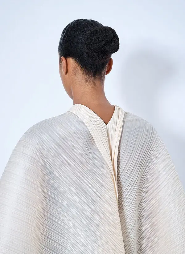 Issey Miyake Pleated Cape Blouse