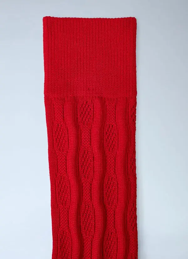Dries Van Noten Cable Knit Pattern Socks