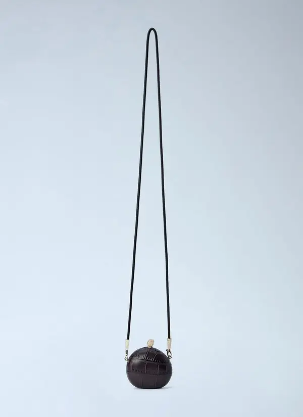 Sportmax Round Leather Crossbody Bag