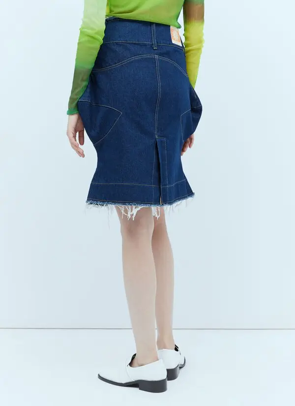 Paula Canovas Del Vas Spiky Denim Skirt