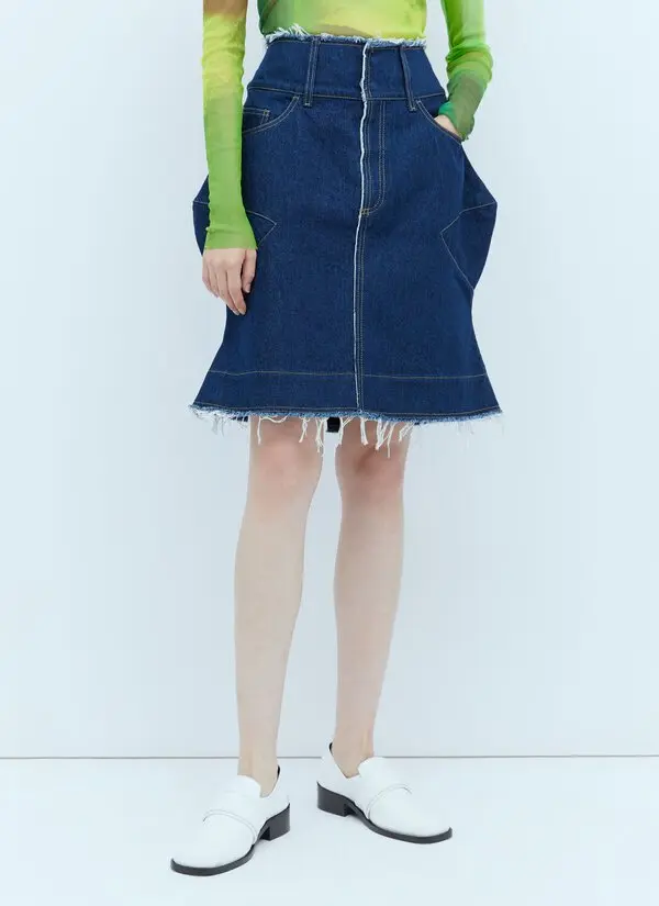 Paula Canovas Del Vas Spiky Denim Skirt