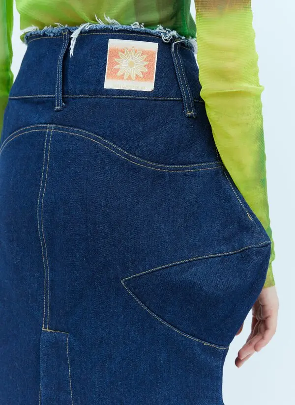 Paula Canovas Del Vas Spiky Denim Skirt