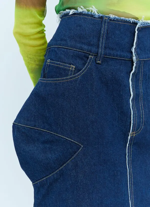 Paula Canovas Del Vas Spiky Denim Skirt