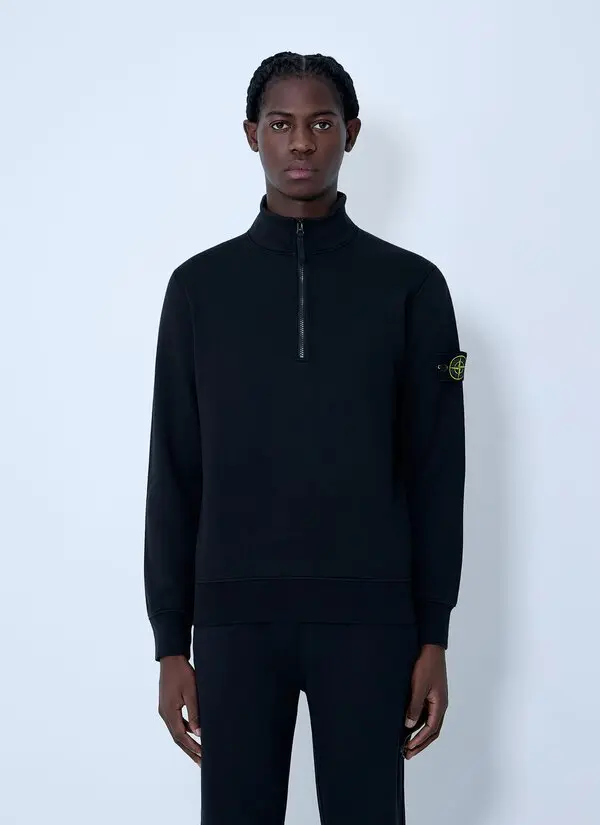 Stone Island Logo Patch Sweater - Black