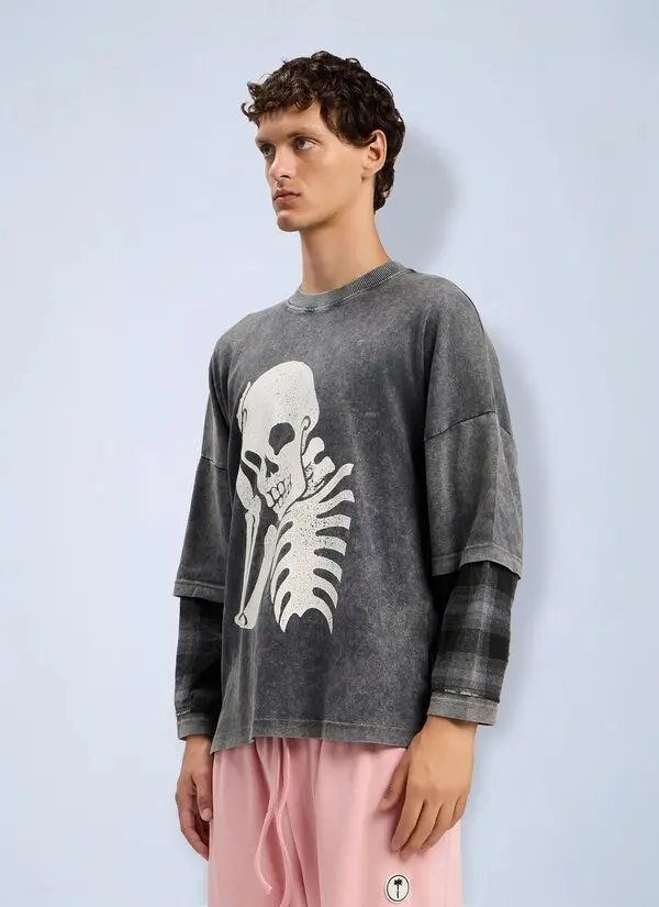 Palm Angels Skull Double Long-sleeved T-shirt