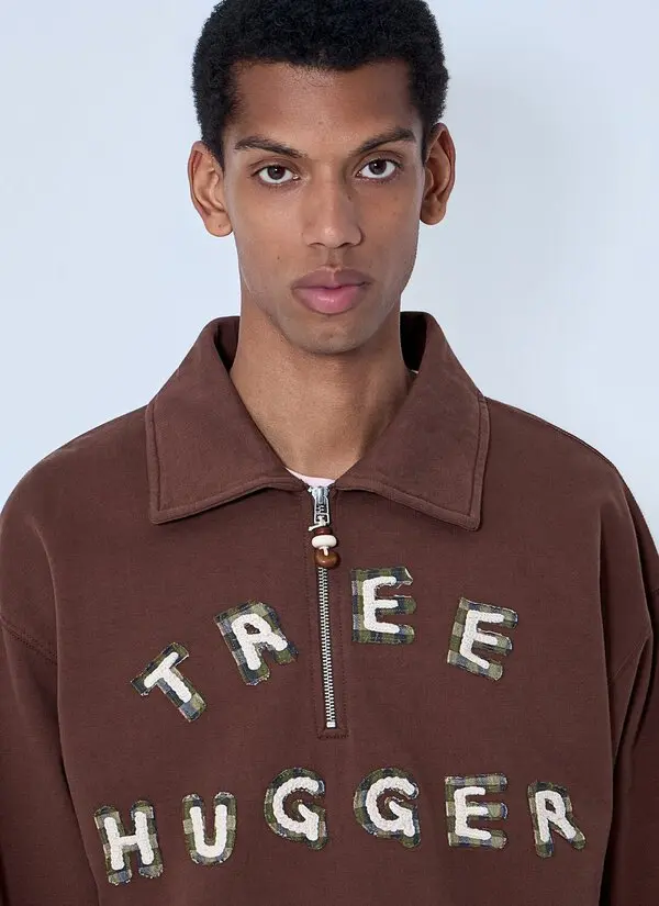 STORY MFG. Half-zip Collared Sweatshirt