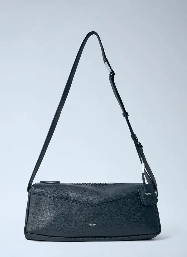 Max Mara Rectangular Leather Shoulder Bag - Black