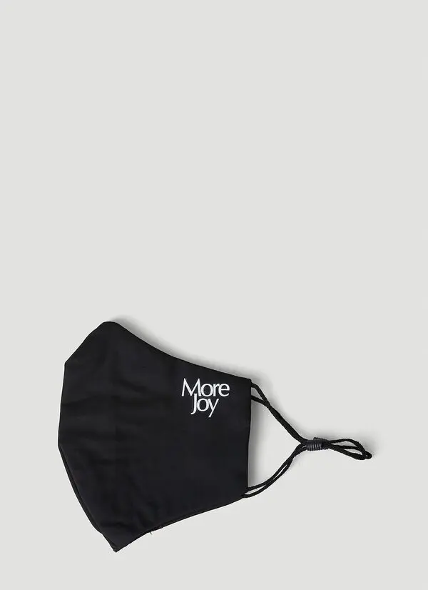 MORE JOY Logo Print Face Mask - Black