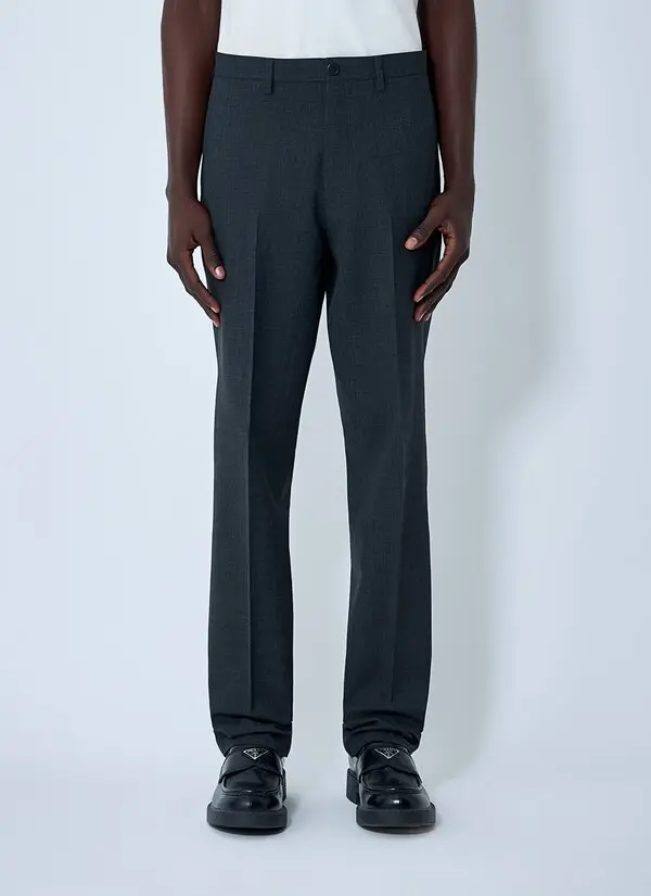 Prada Wool Tailored Pants - Black