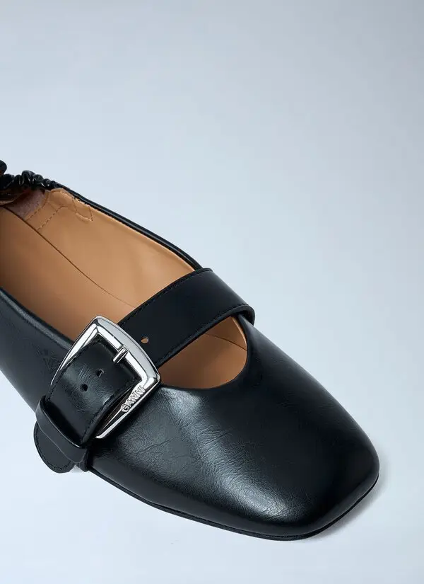 GANNI Butterfly Stap Ballerina Flats