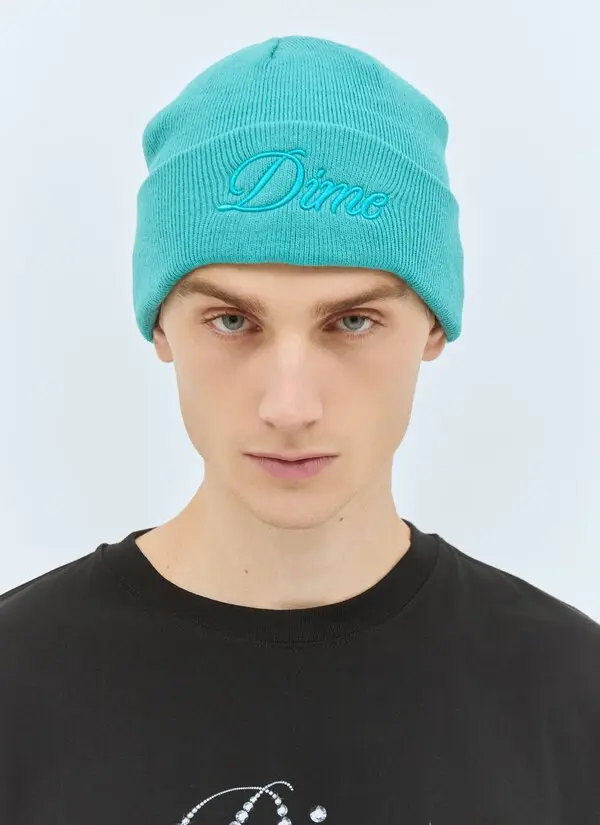 DIME Cursive Beanie Hat - Blue