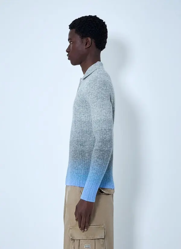 ERL Ribbed Knit Polo Sweater