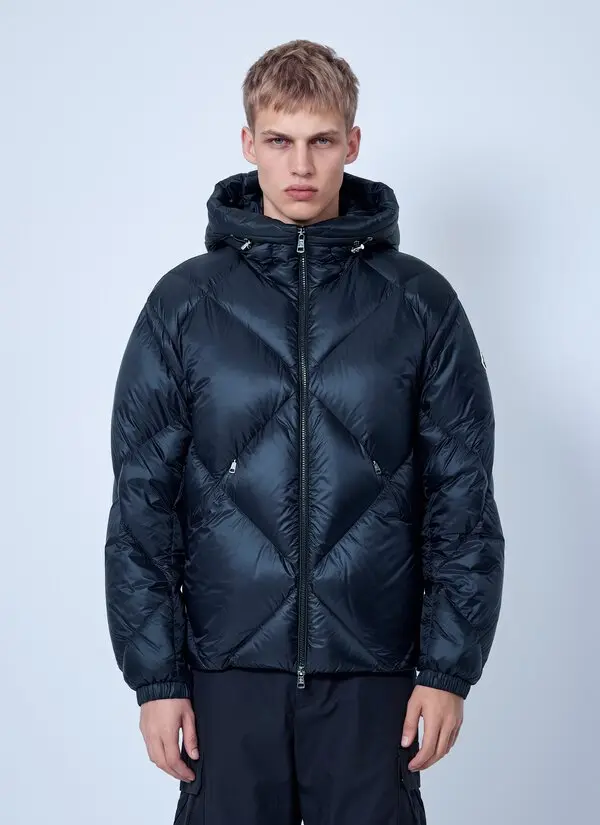 Moncler Valclaire Hooded Diamond-quilted Down Jacket - Black