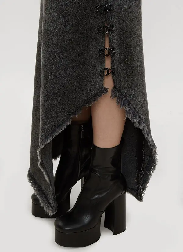 OLIVER THEYSKENS Hook And Eye Asymmetric Skirt