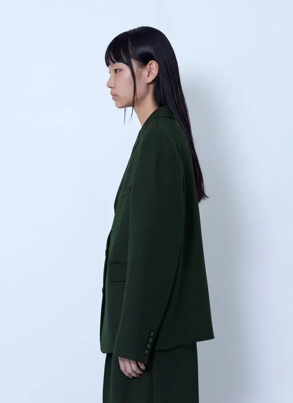 GANNI Single Wool Twill Blazer