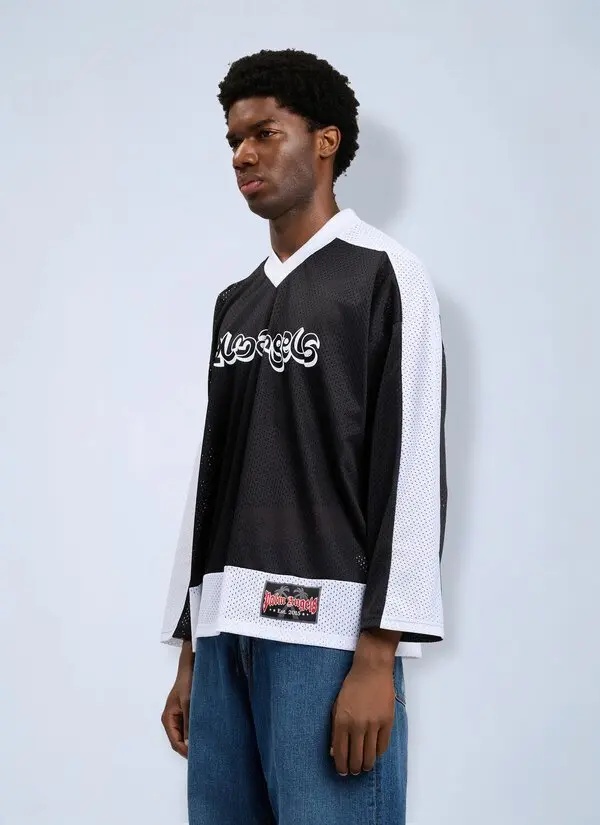 Palm Angels Thai Logo Mesh Loose Long-sleeved T-shirt