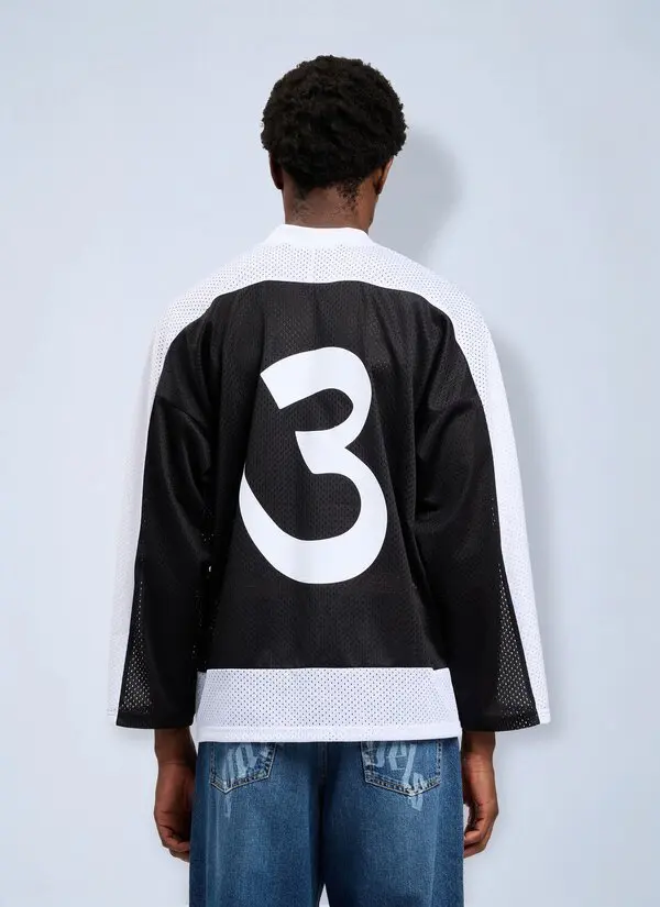 Palm Angels Thai Logo Mesh Loose Long-sleeved T-shirt