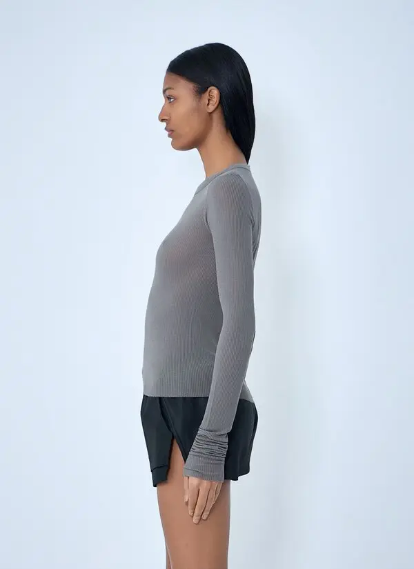 Rick Owens Ribbed Long Sleeve T-shirt
