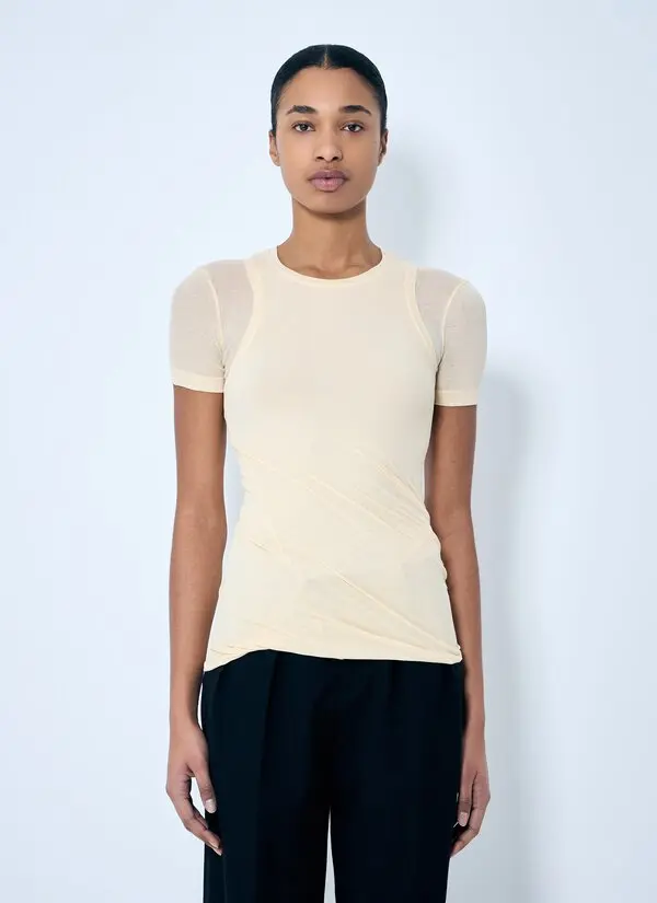 JIL SANDER Layered T-shirt - Beige