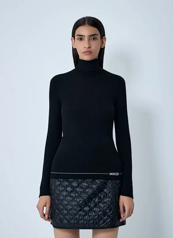 Moncler Wool Sweater - Black