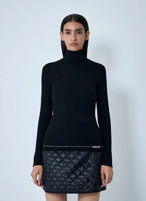 Moncler Wool Sweater - Black