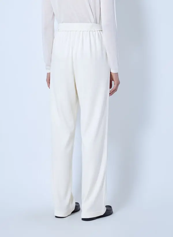 Max Mara Drawstring Wide-leg Trousers - White