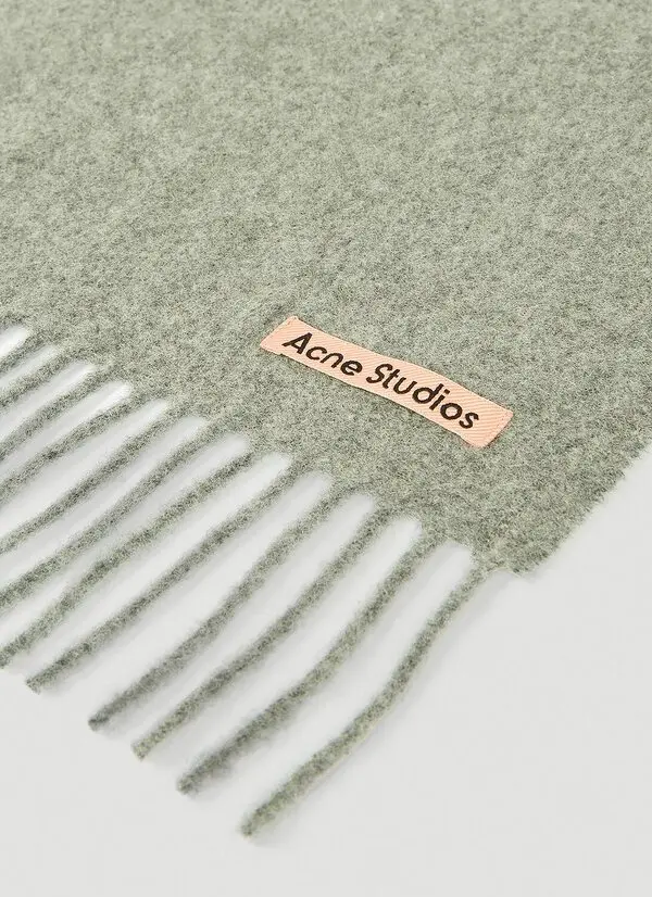 Acne Studios Skinny Fringe Wool Scarf