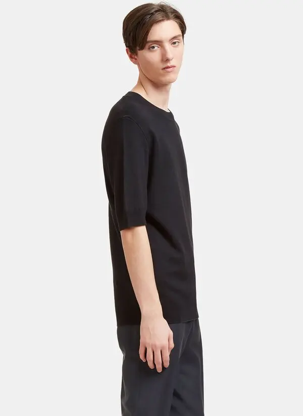 AIEZEN Silk And Cashmere-blend Fine-knit T-shirt