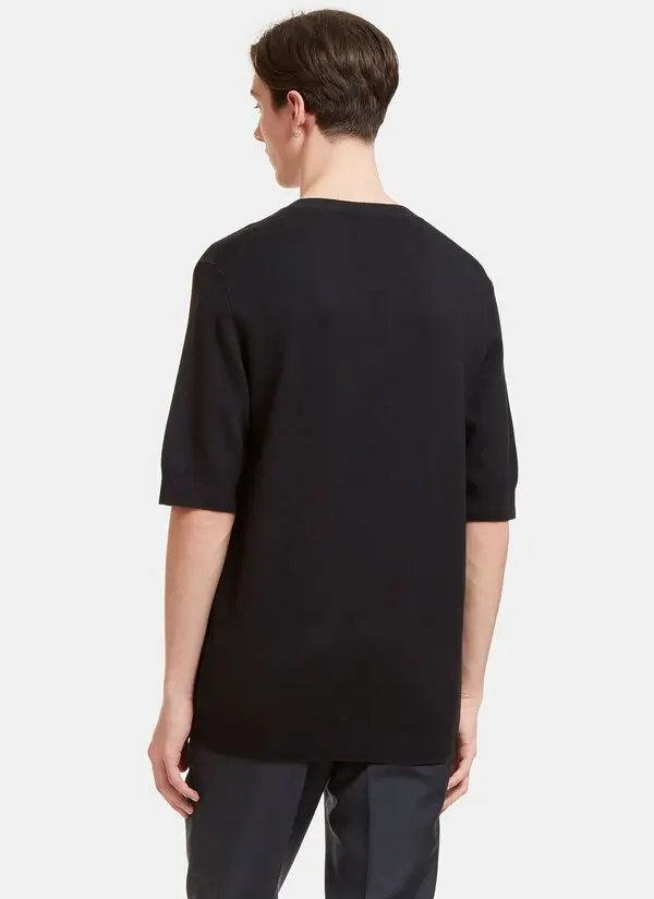 AIEZEN Silk And Cashmere-blend Fine-knit T-shirt