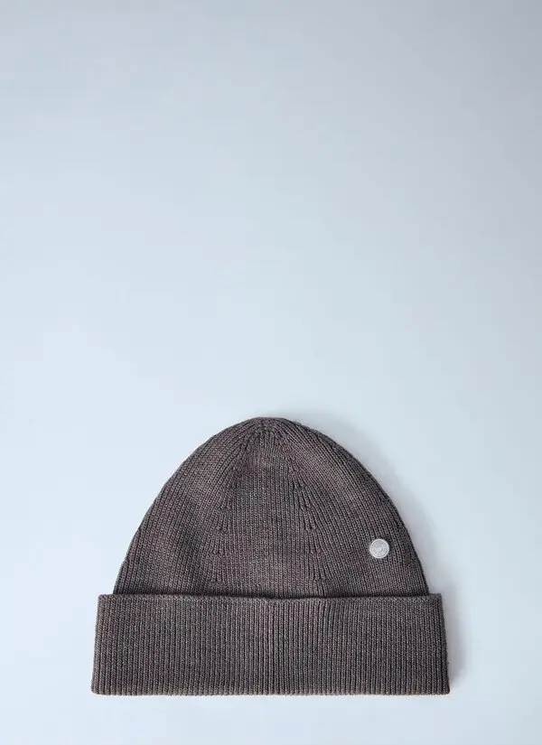 Acne Studios Wool Beanie With Rivet - Grey