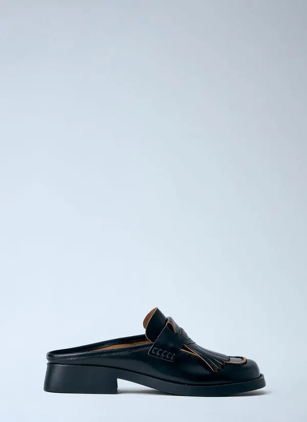 Camper Leather Tassel Loafers - Black