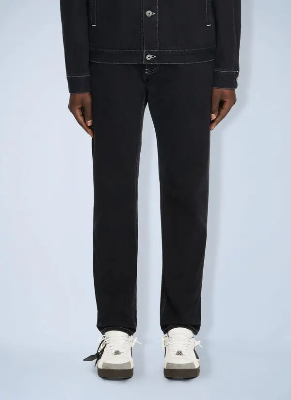 Off-White Half Arrow Tapered Jeans - Black