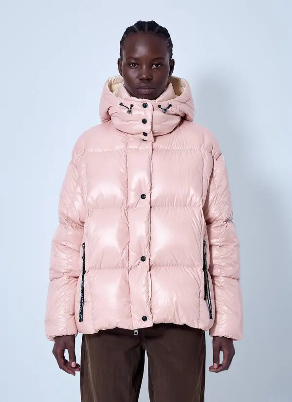 Moncler Parana Hooded Short Down Jacket - Pink