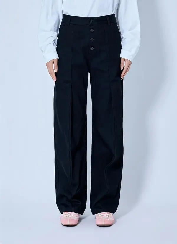 Cecilie Bahnsen Carmela Denim Trousers - Black