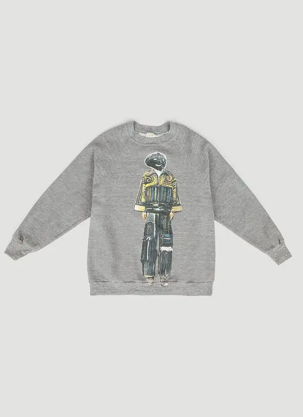 DRX FARMAXY FOR LN-CC Graphic Print Sweatshirt - Grey