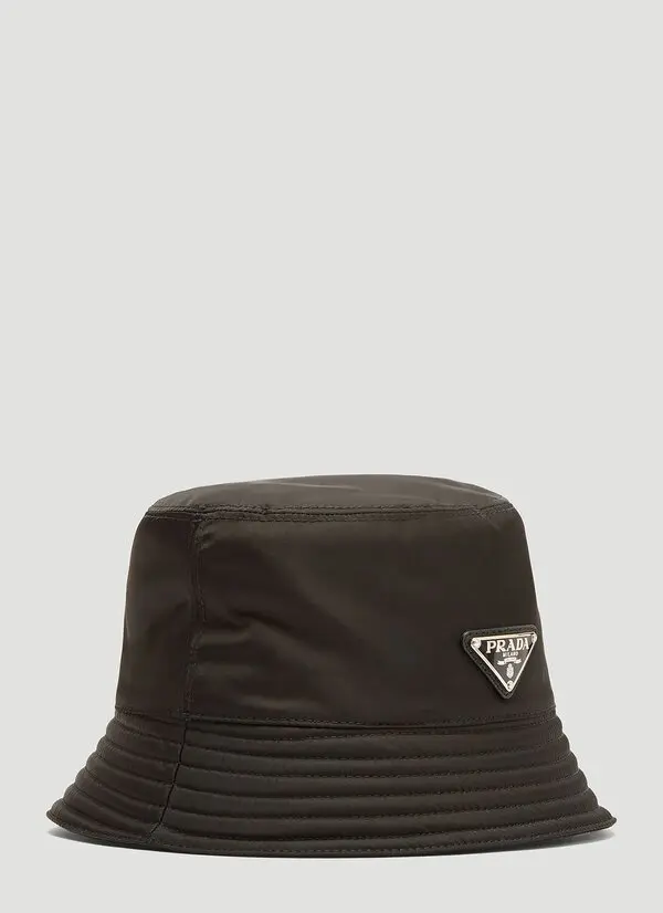 Prada Nylon Logo Bucket Hat