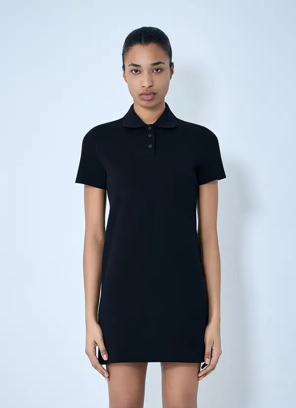 Saint Laurent Polo Mini Dress - Black