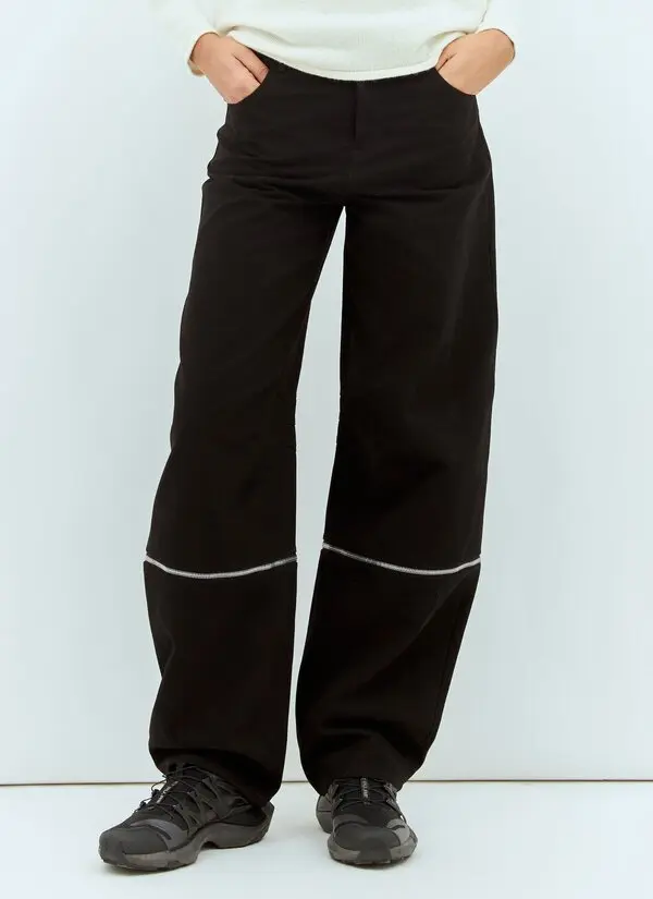 Moncler Zip Panels Jeans - Black