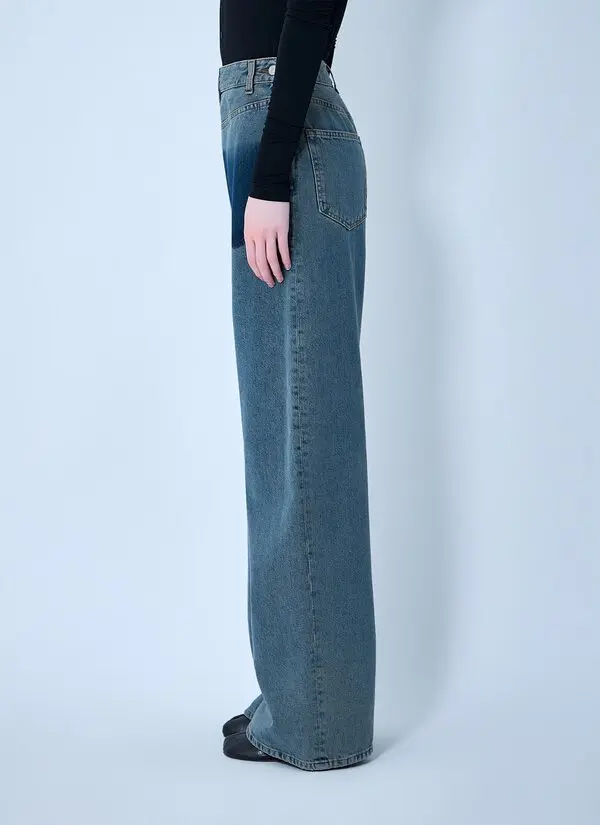 MAISON MARGIELA Wide-leg Patch Pocket Jeans - Blue