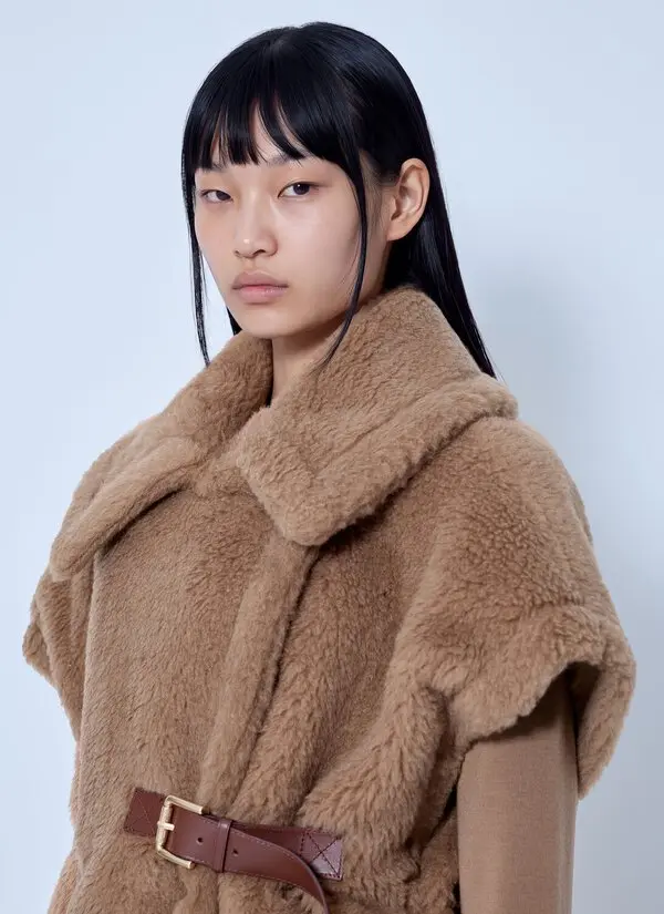 Max Mara Belted Teddy Cape