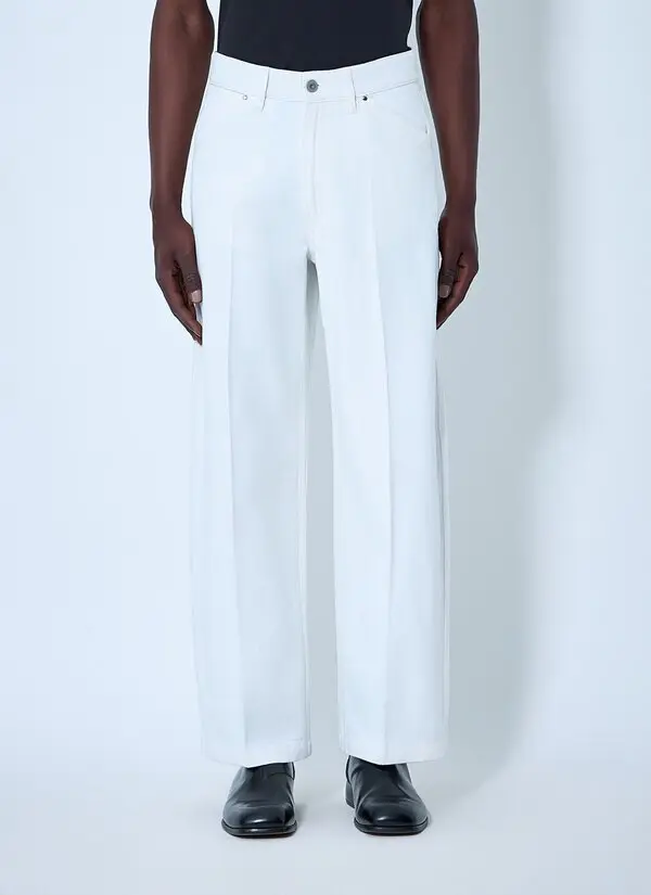 LEMAIRE Wide-leg Denim Trousers - White