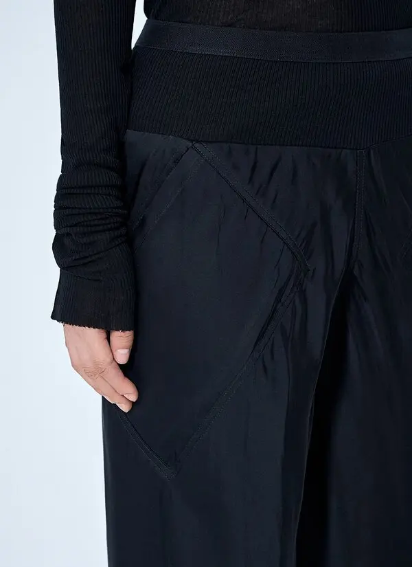 Rick Owens Bias Wide-leg Pants - Black