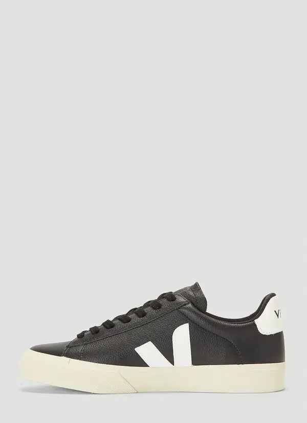 VEJA Campo Chromefree Leather Sneakers - Black