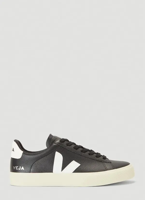VEJA Campo Chromefree Leather Sneakers - Black