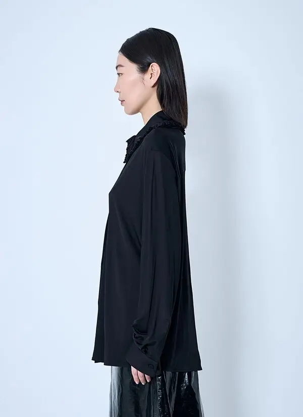 JIL SANDER Viscose Shirt - Black